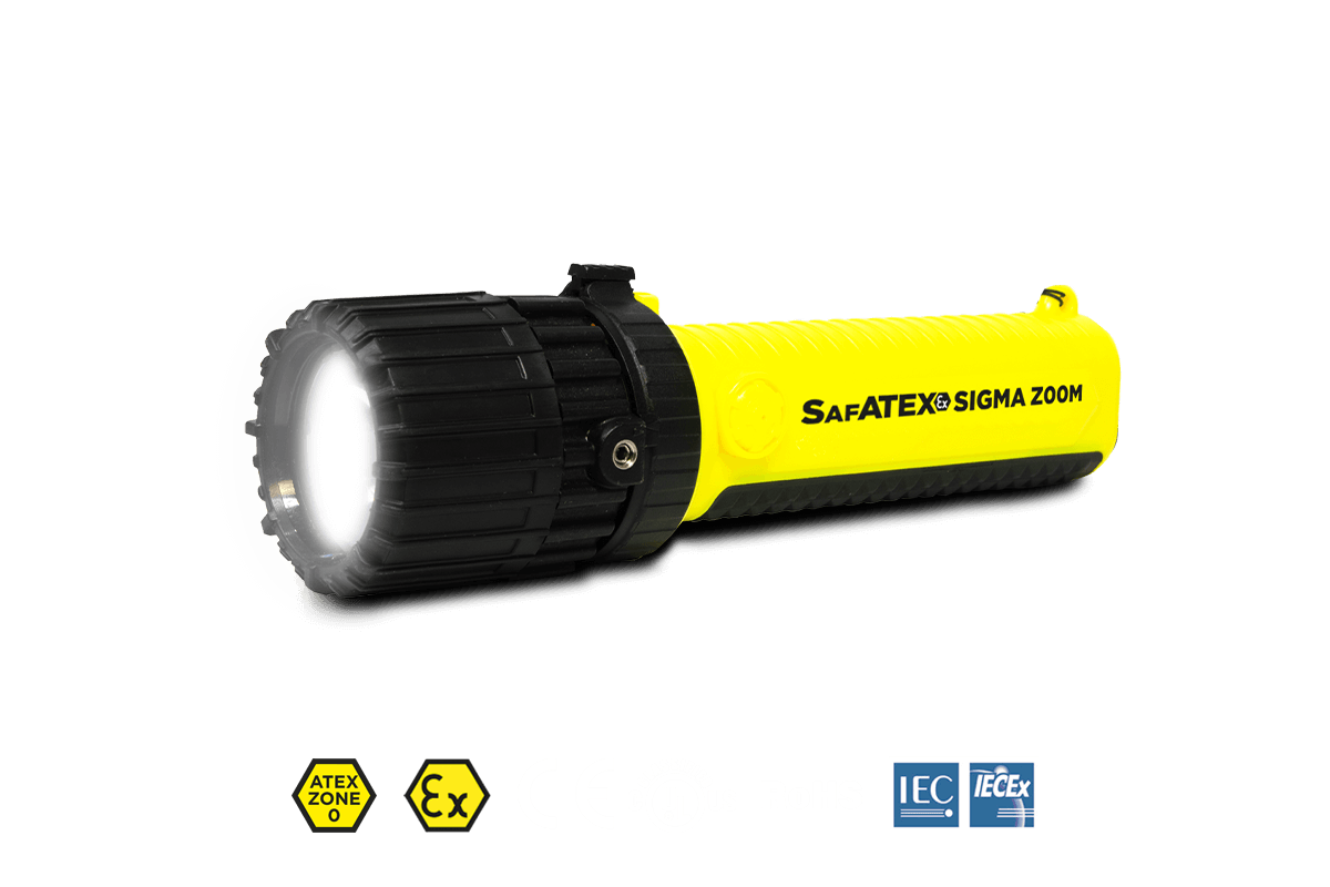Sigma Zoom | 83-235 Lumens | Zone 0 | ATEX Zoom Flashlight